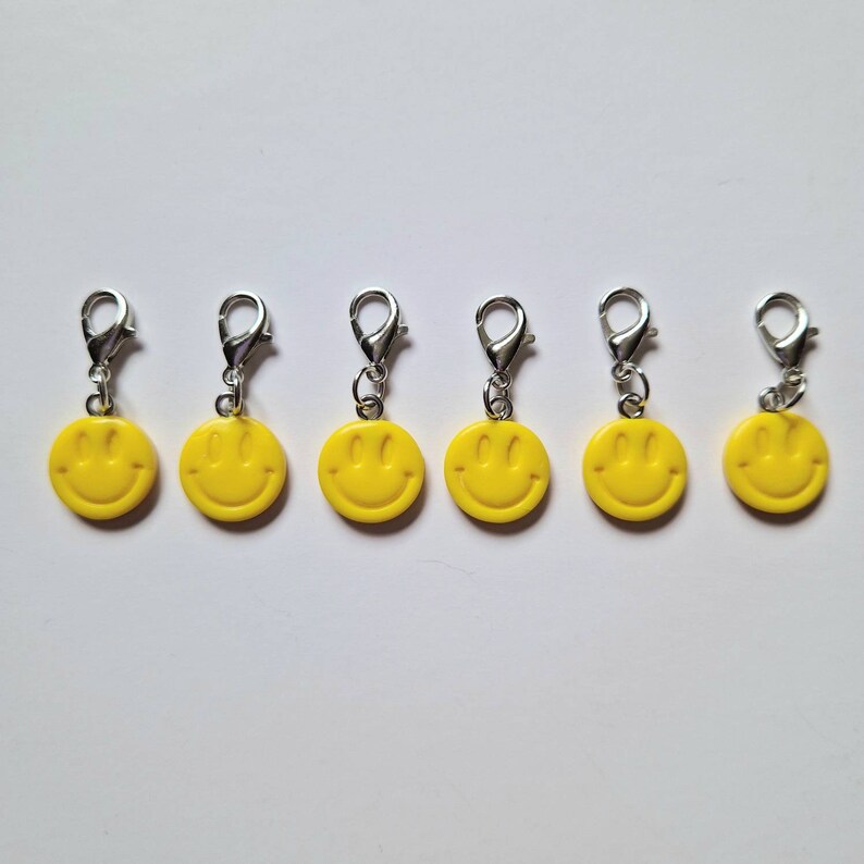 Handmade Polymer Clay Emoji Smiley Faces Stitch Markers for - Etsy