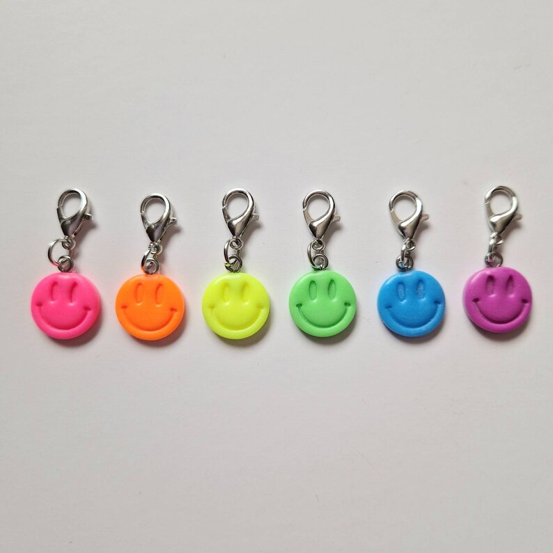 Handmade Polymer Clay Emoji Smiley Faces Stitch Markers for - Etsy