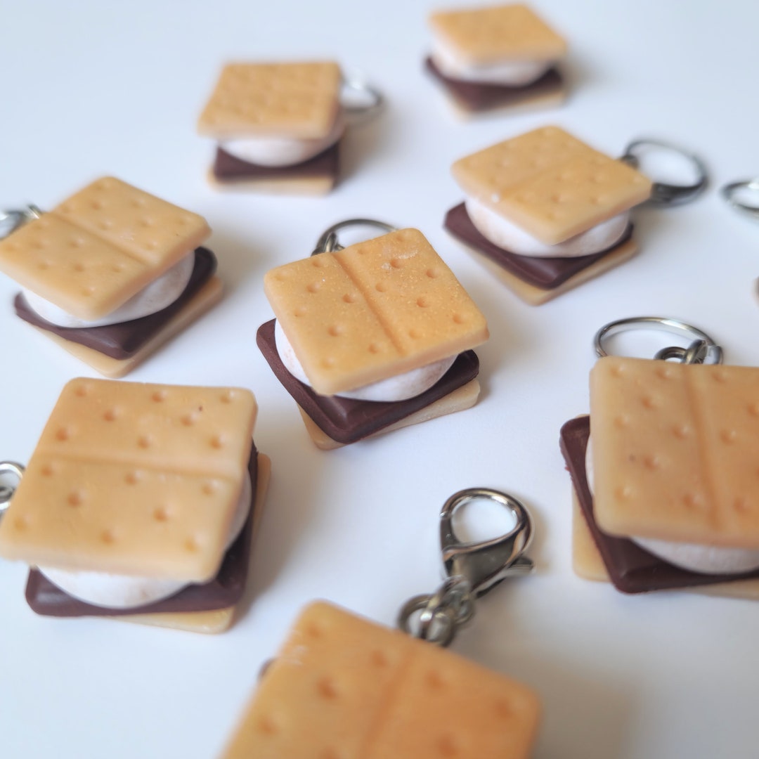 Handmade Polymer Clay S'mores / Smores Stitch Markers/ Stitch Marker ...