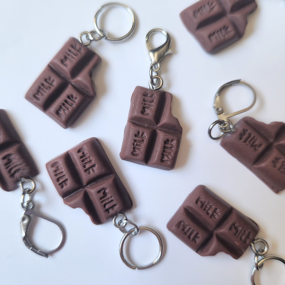 Handmade Polymer Clay Chocolate Bar / Candy Bar Stitch Markers/ Stitch ...