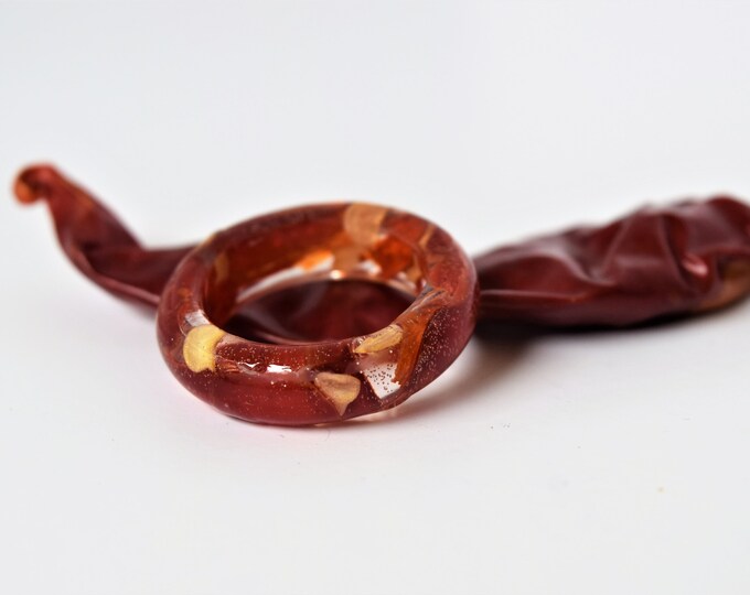 Red Hot Chili Pepper Ring, Red Resin Ring, Red Ring - Etsy