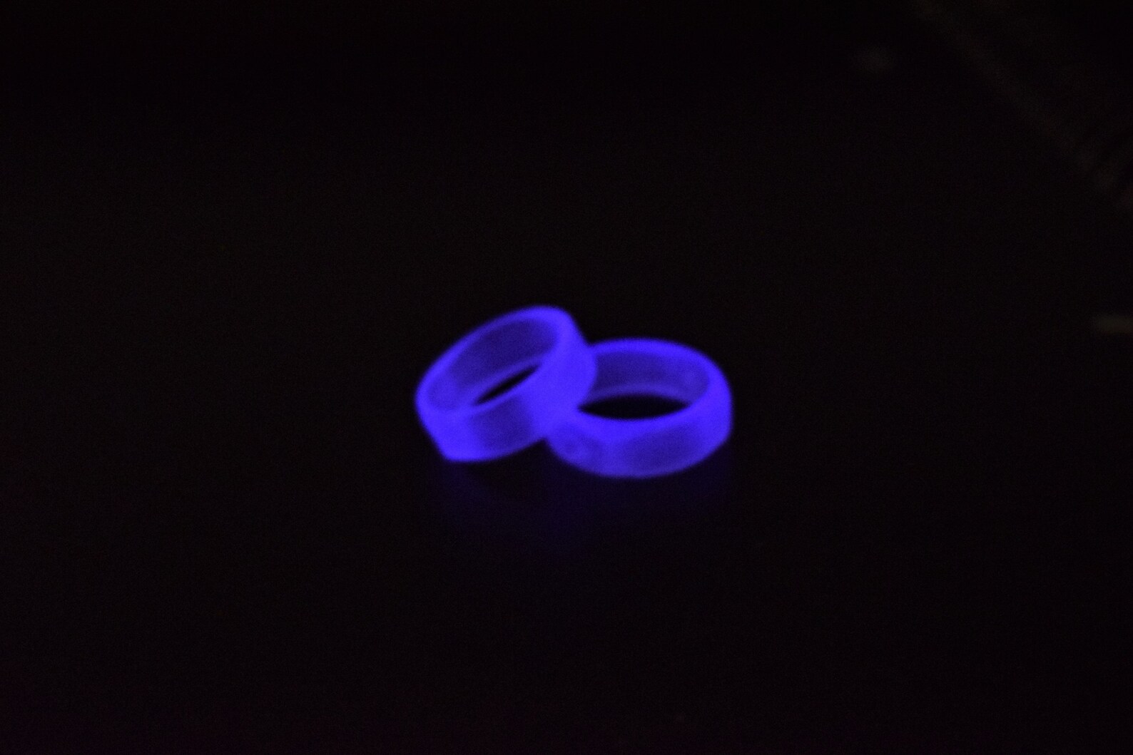 UV Glow Ring Frosted Resin Ring That Glows a Blue-purple When - Etsy