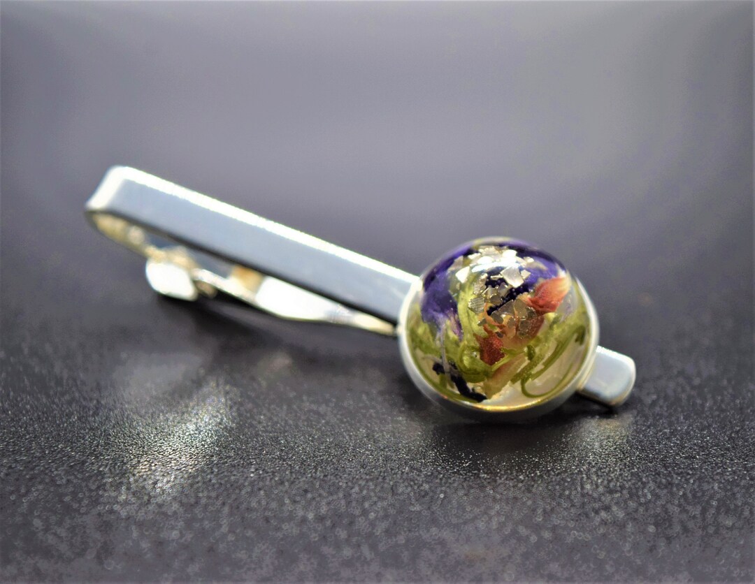Custom Made KEEPSAKE Tie Clip Made With Your Dried Flowers From a ...