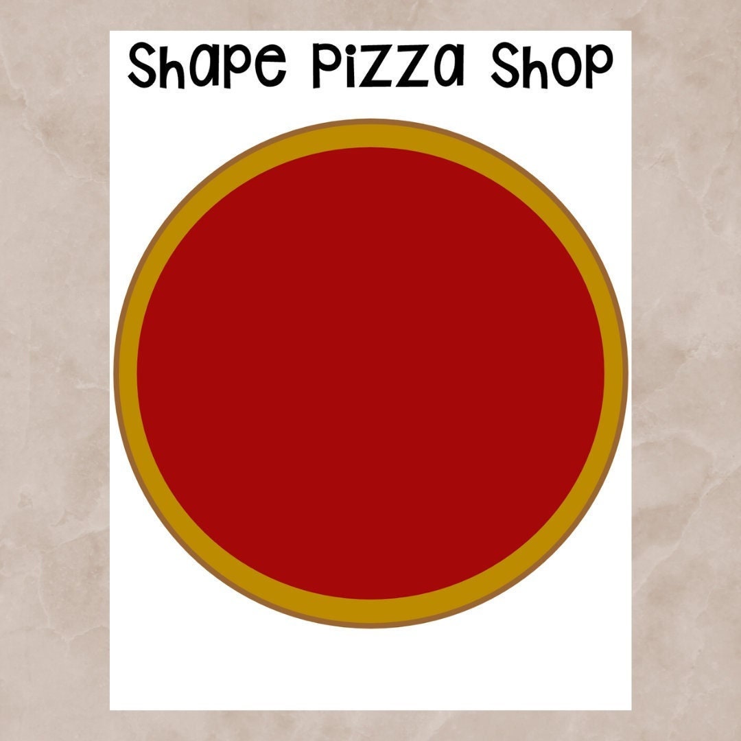 Shape Pizza Printable Activity, Shape Learning Game, Printable Shape ...