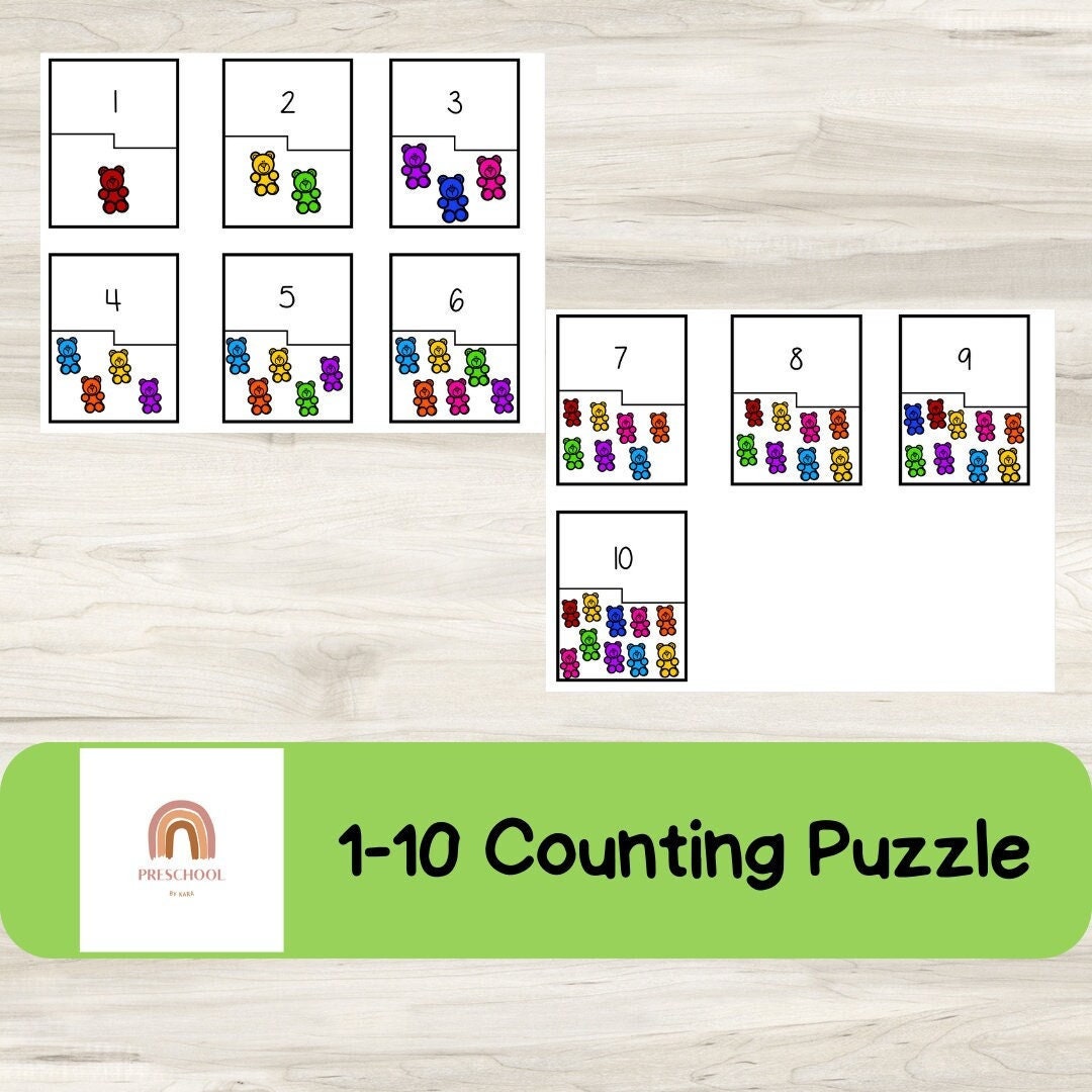 Counting Game, Counting 1-10, Preschool Counting, Counting Match ...