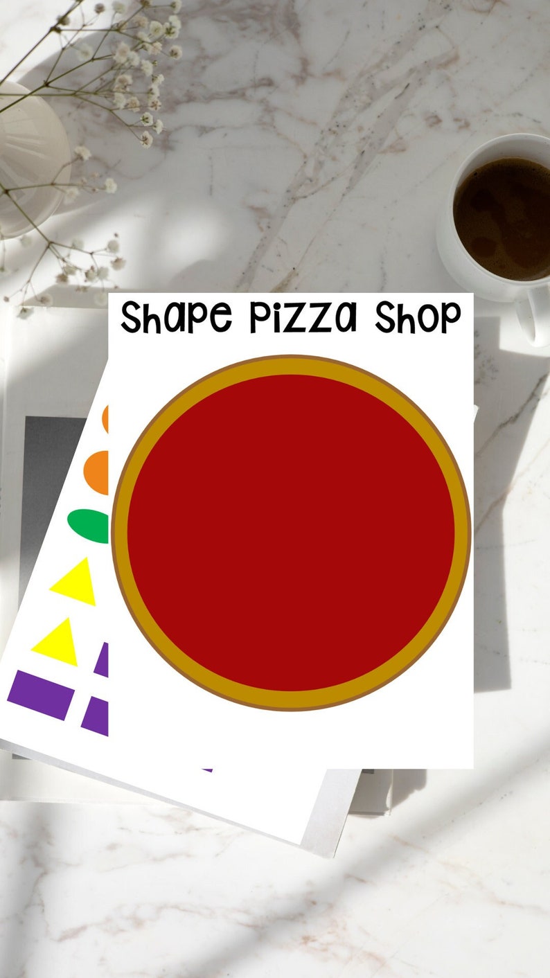Shape Pizza Printable Activity Shape Learning Game Printable - Etsy