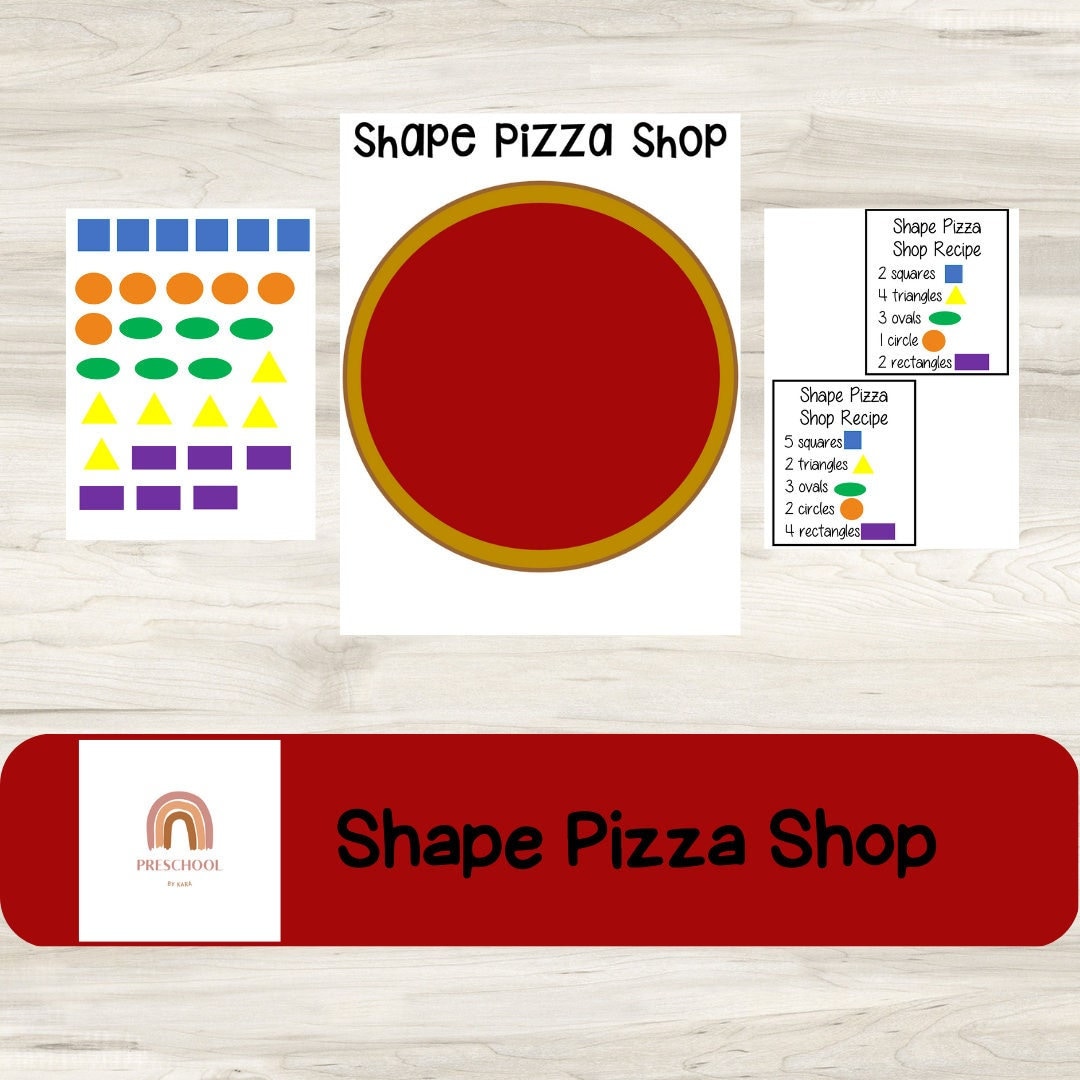 Shape Pizza Printable Activity, Shape Learning Game, Printable Shape ...
