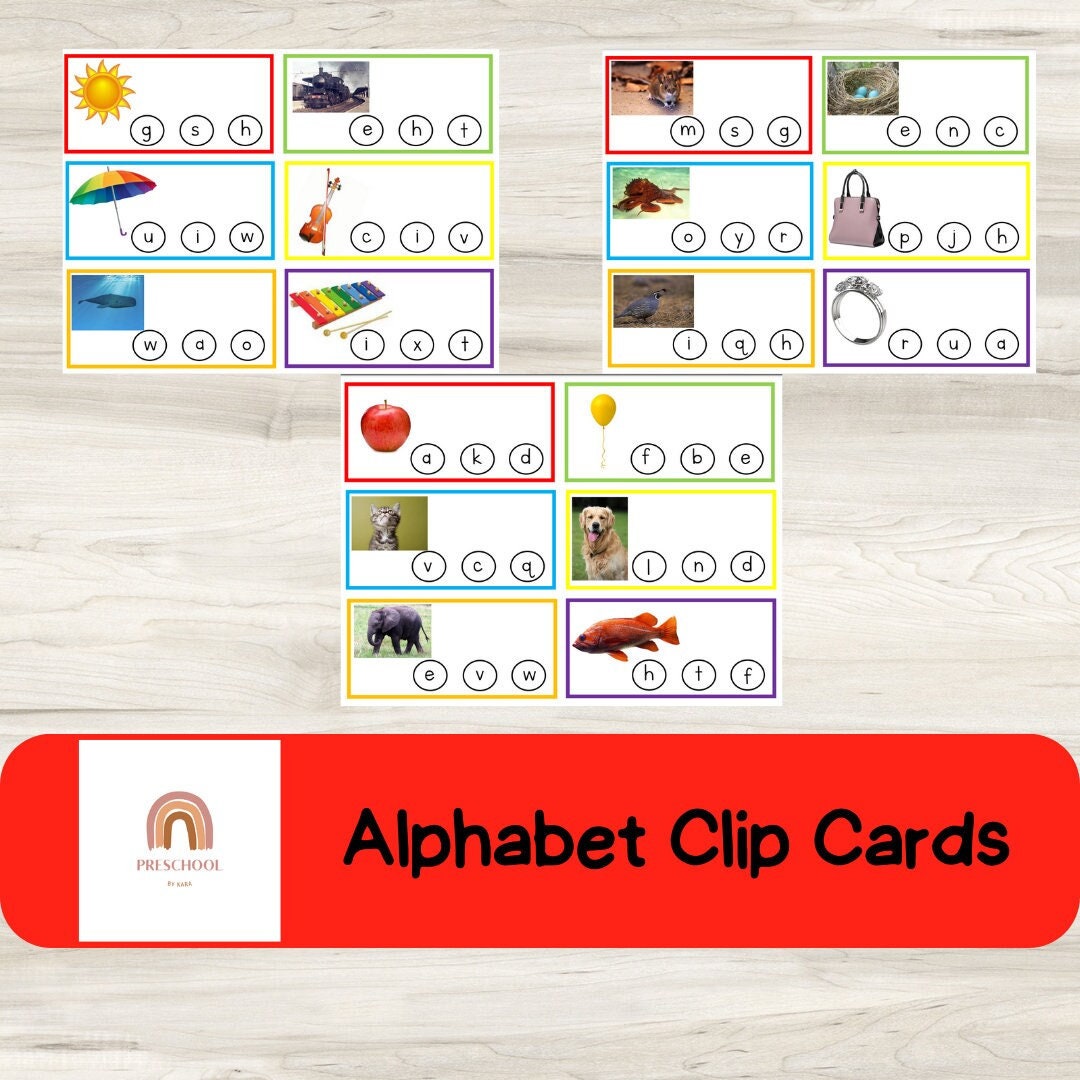 Alphabet Sounds, Beginning Sounds, Beginning Sounds Clip Cards, Phonics ...