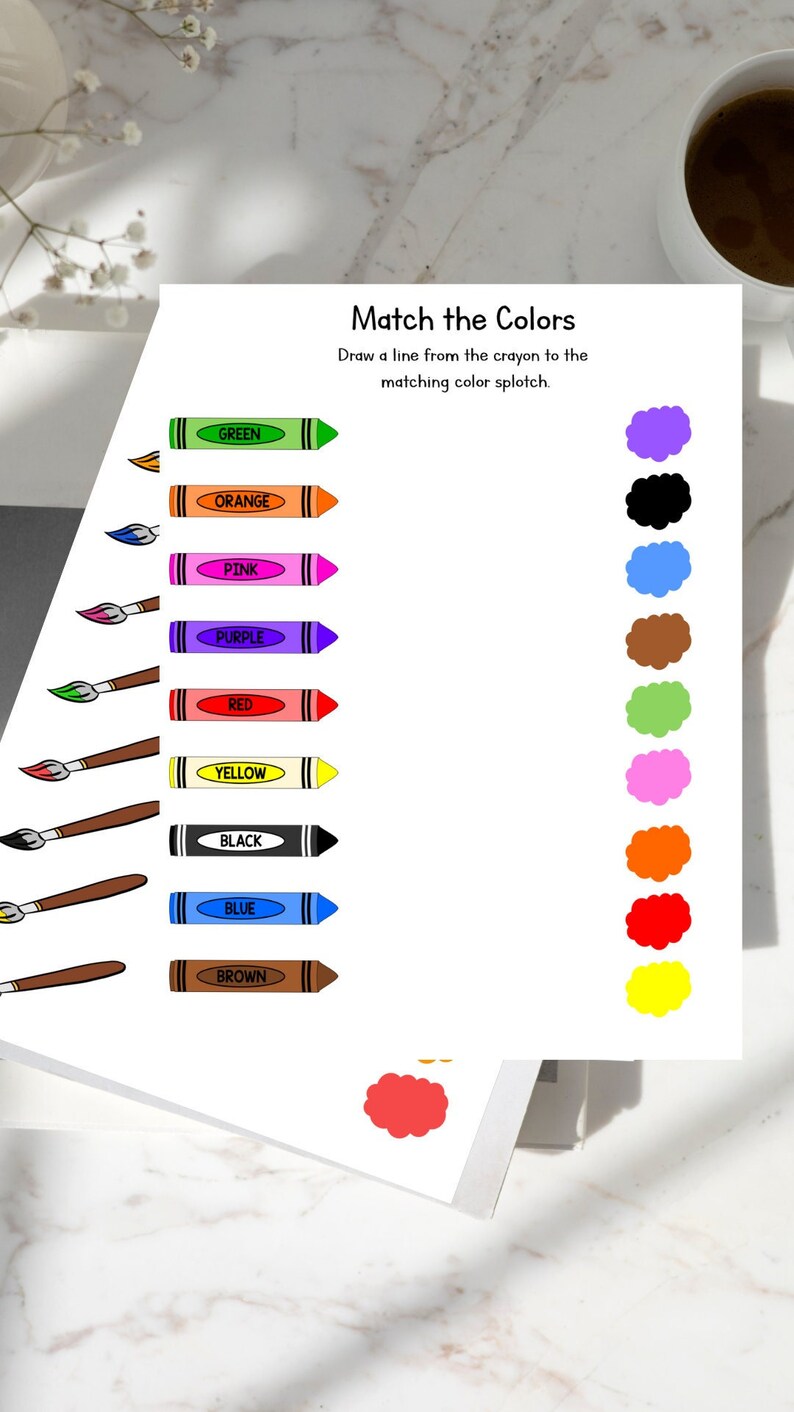 Color Matching Game Matching Colors Colors Learning - Etsy