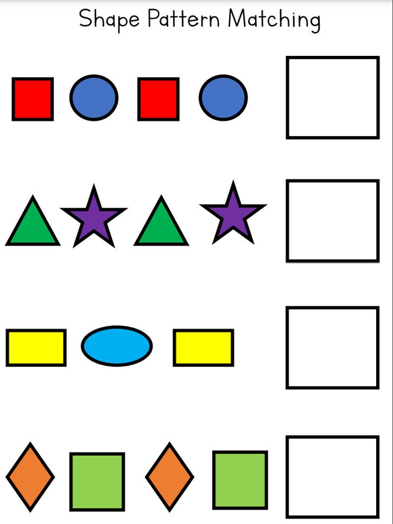 Pattern Matching Activity, Preschool Matching Game, Preschool Learning ...