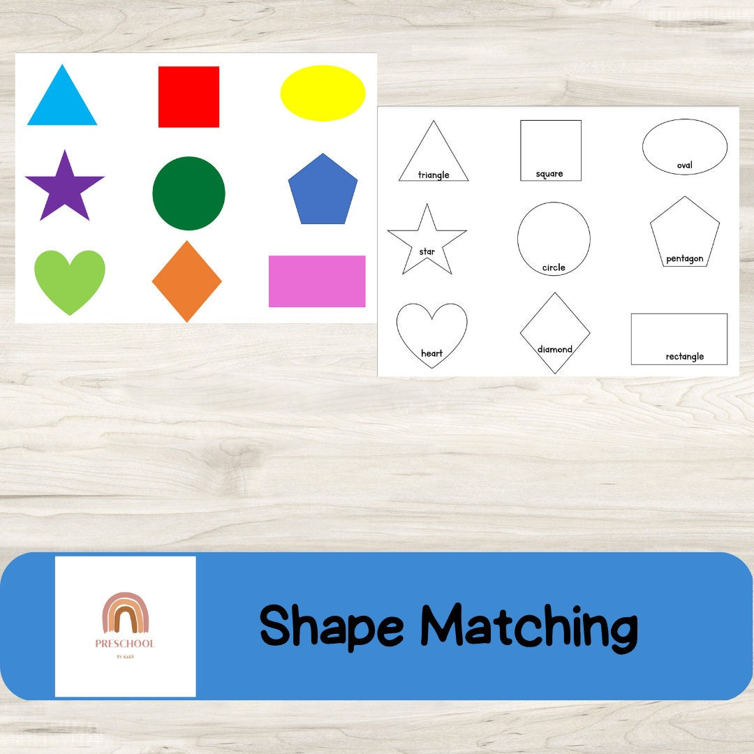Shape Matching Activity, Shape Game, Preschool Shape Matching Game ...