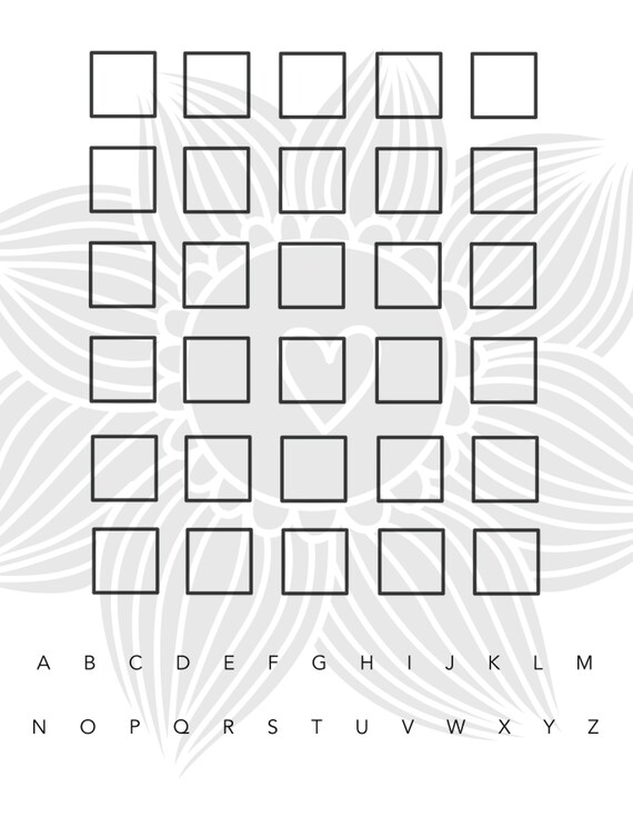 Wordle Game Template to Help for Guesses. Makes Easier to See - Etsy