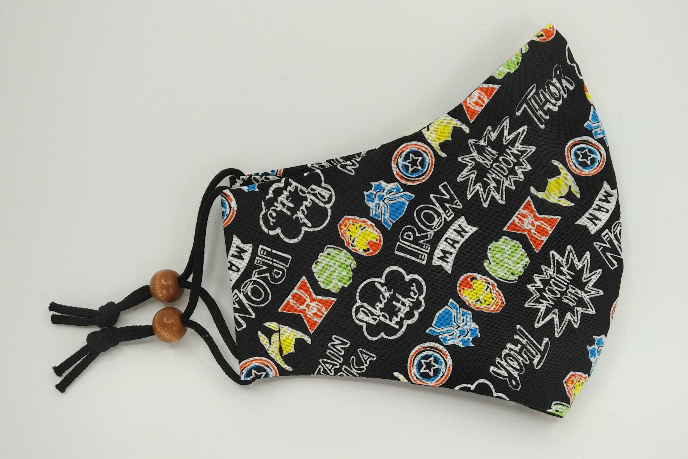 Marvel Comics Avengers Badges & Icons Face Masks - Etsy