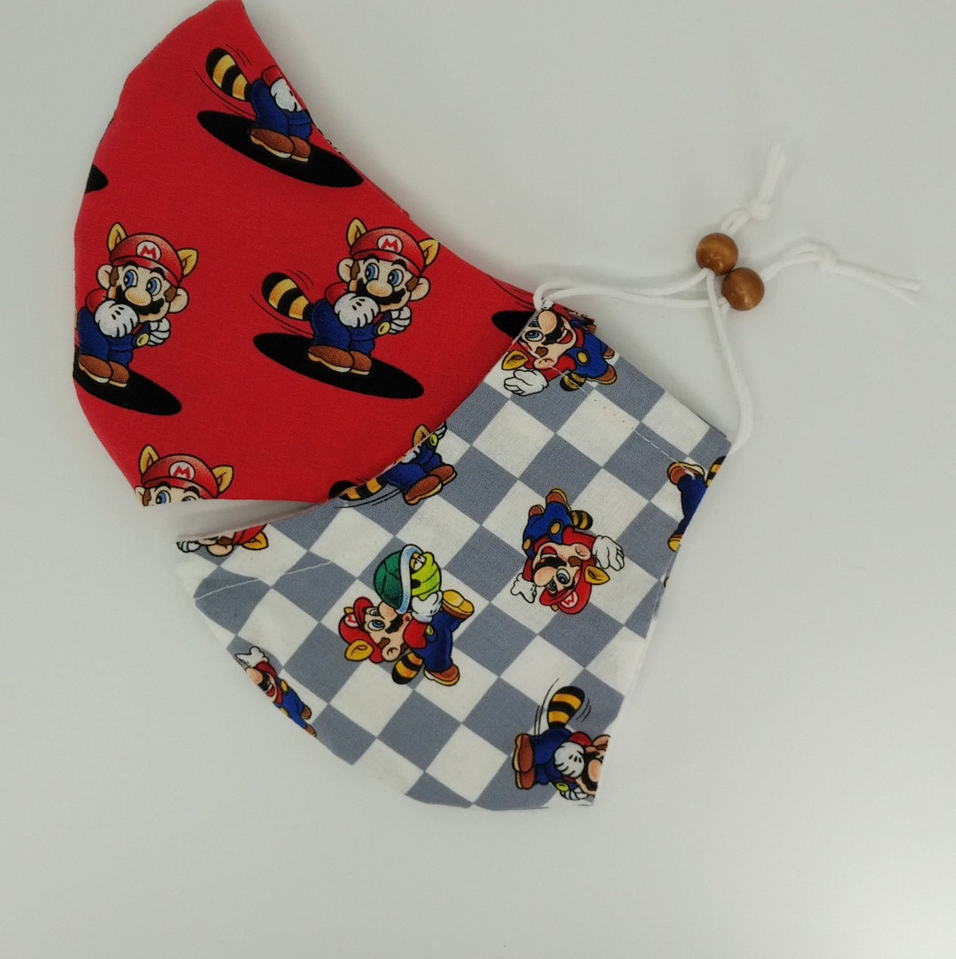 Super Mario Face Masks With Filter Pocket & Nose Bridge - Etsy