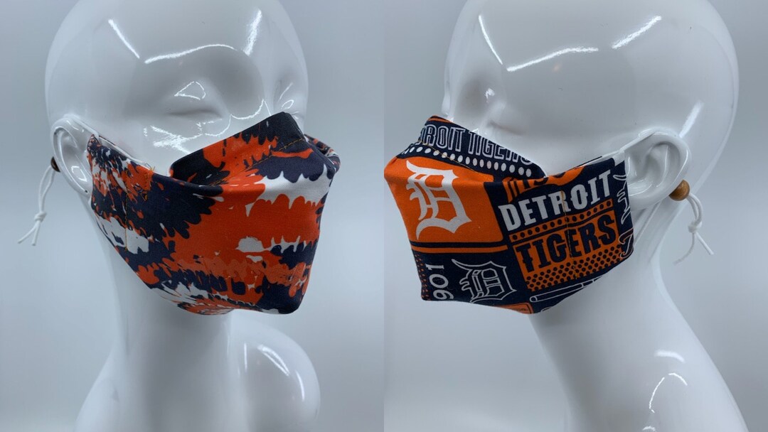 Detroit Tigers Origami Cotton Face Masks With Nose Bridge - Etsy