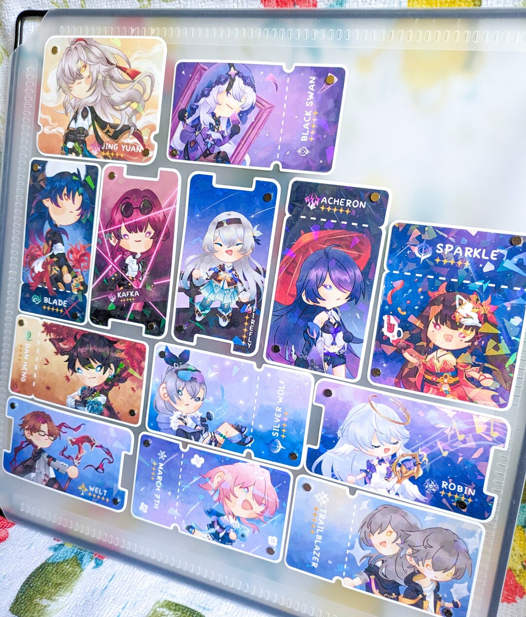 Honkai Star Rail Holographic Vinyl Ticket Stickers - Etsy