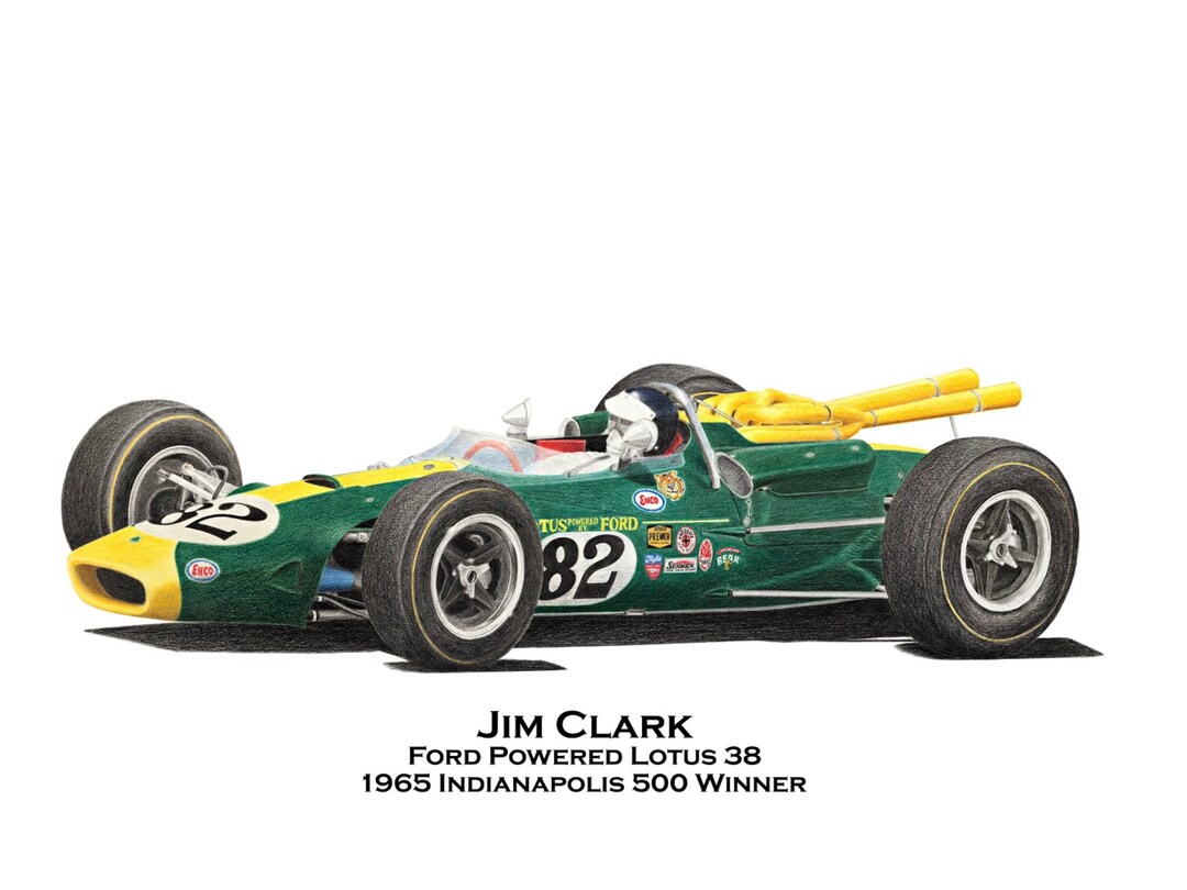 Jim Clark 1965 Indi 500 Winner Limited Edition A3 Giclee - Etsy