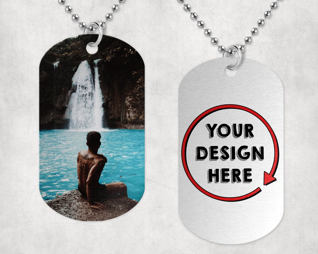 Custom Premium Photo Dog Tags W/ Chain - Personalized Photo ID Tags ...