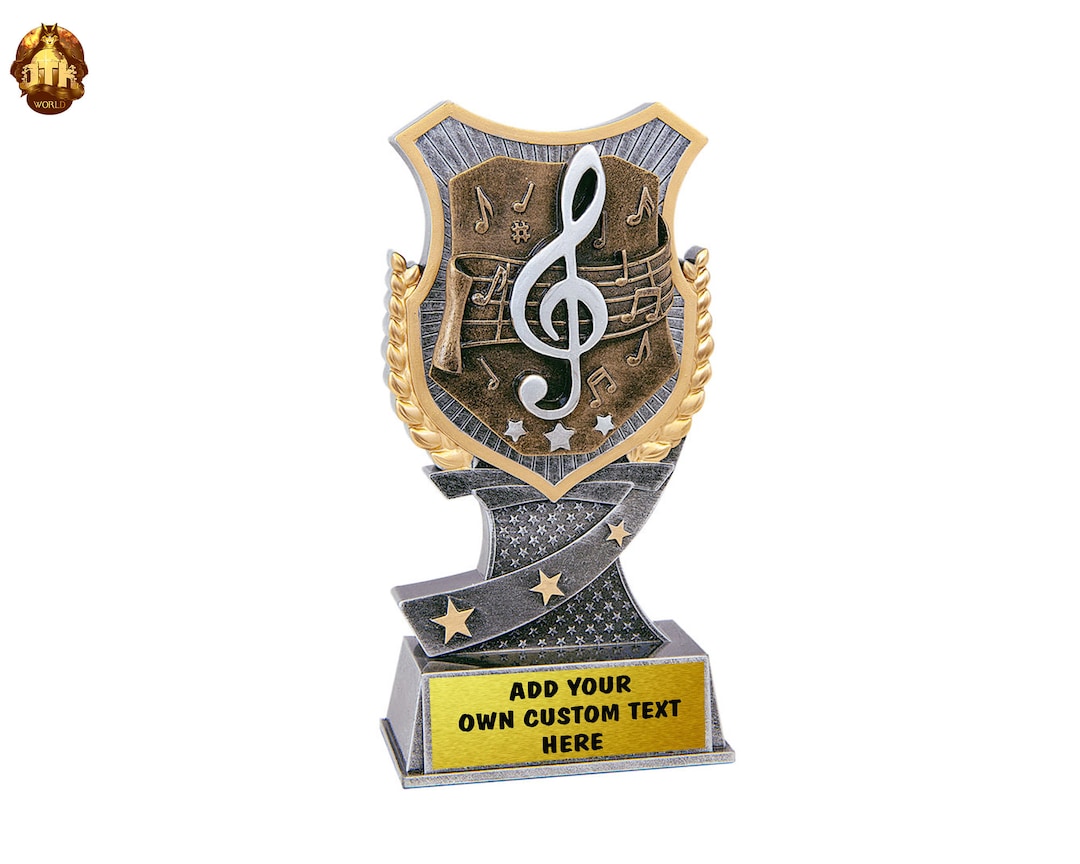 Custom 6 Music Shield Award Personalized Music Award Musician Trophy ...