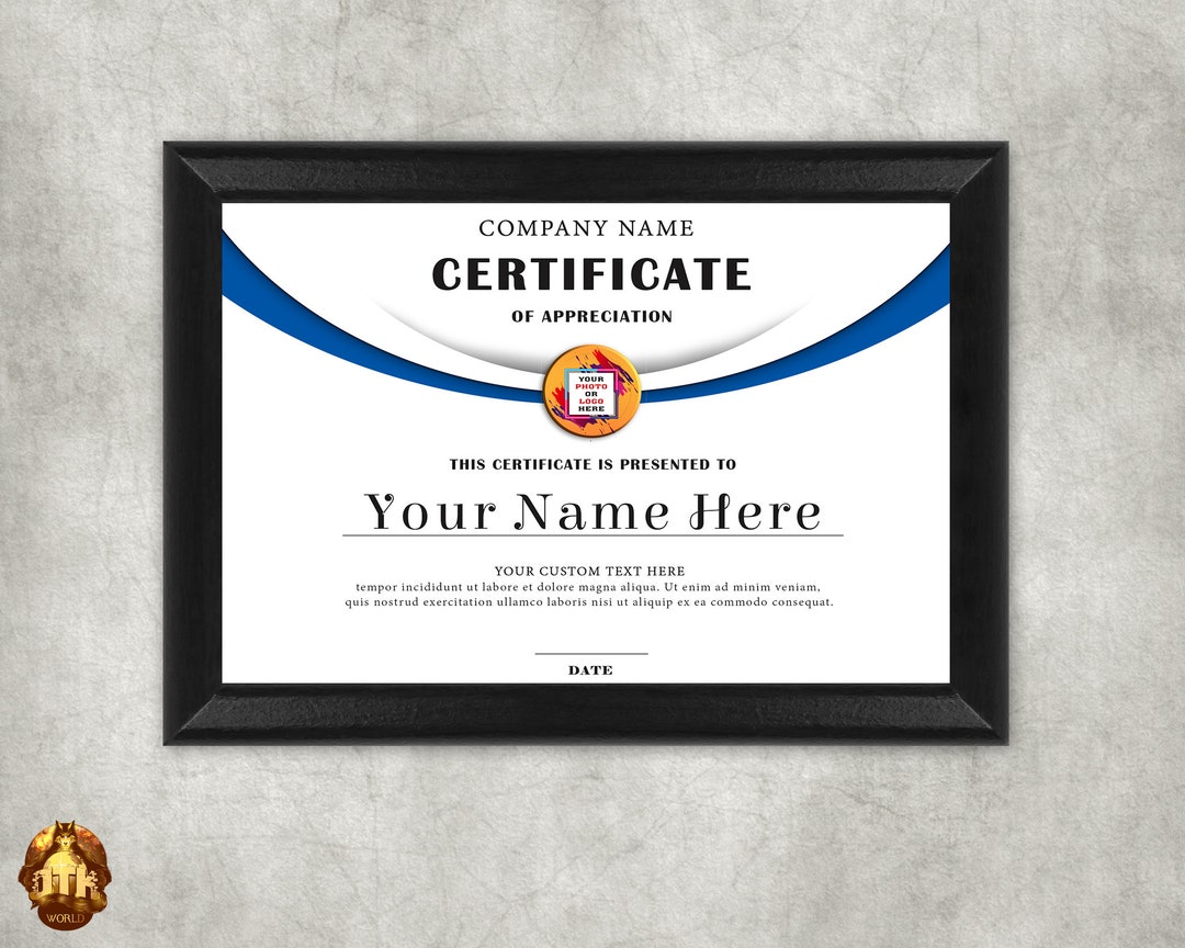 Custom Certification Plaque Personalized Certification Custom Plaque ...
