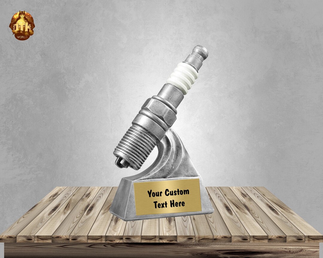 Custom Spark Plug Trophy - Personalized Car Award - Car Show Trophy ...