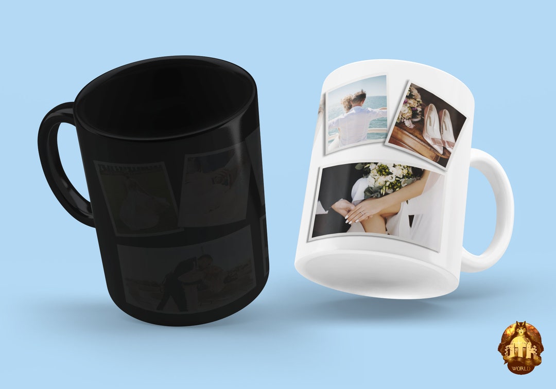 Custom Photo Collage Magic Mug - Personalized 6 Photo Color Changing ...