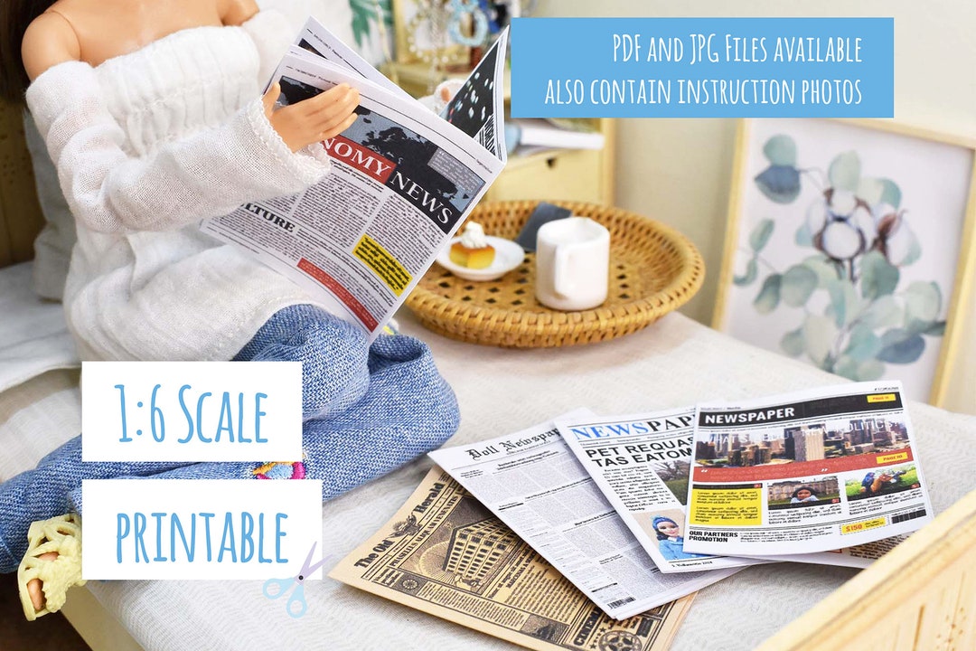 Dolls Miniature Printable Newspapers for Fashion Dolls Like - Etsy UK