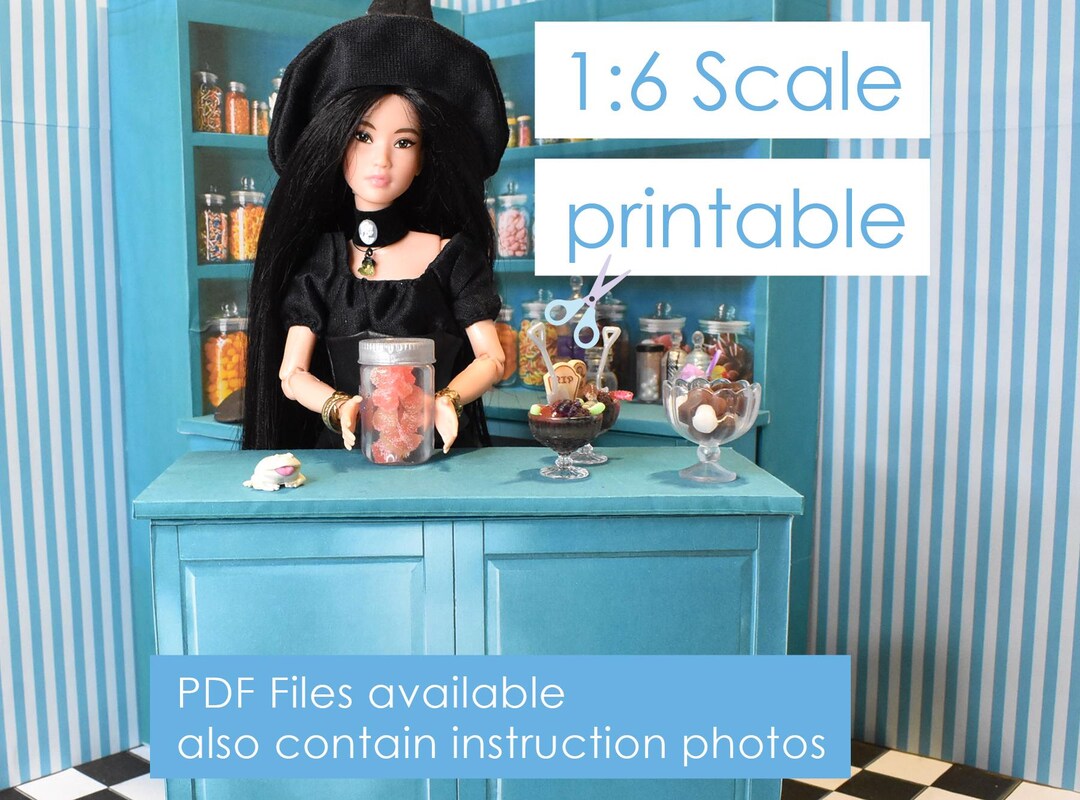 Mini Magic Candy Shop - Printable Template for Diorama, Tiled Floor ...