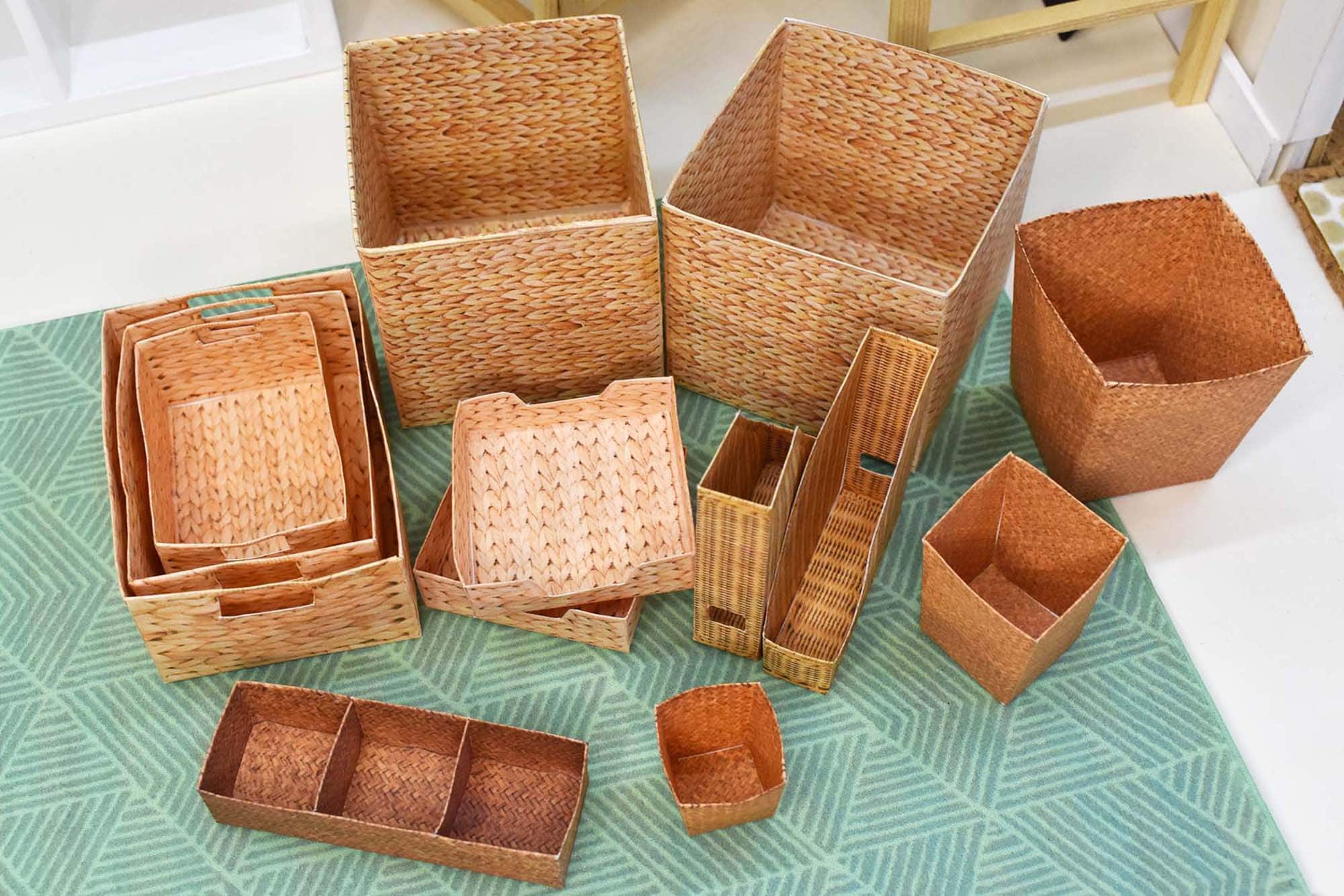 Dolls Miniature Set 2 Boxes With Lids Magazine File and 9 - Etsy