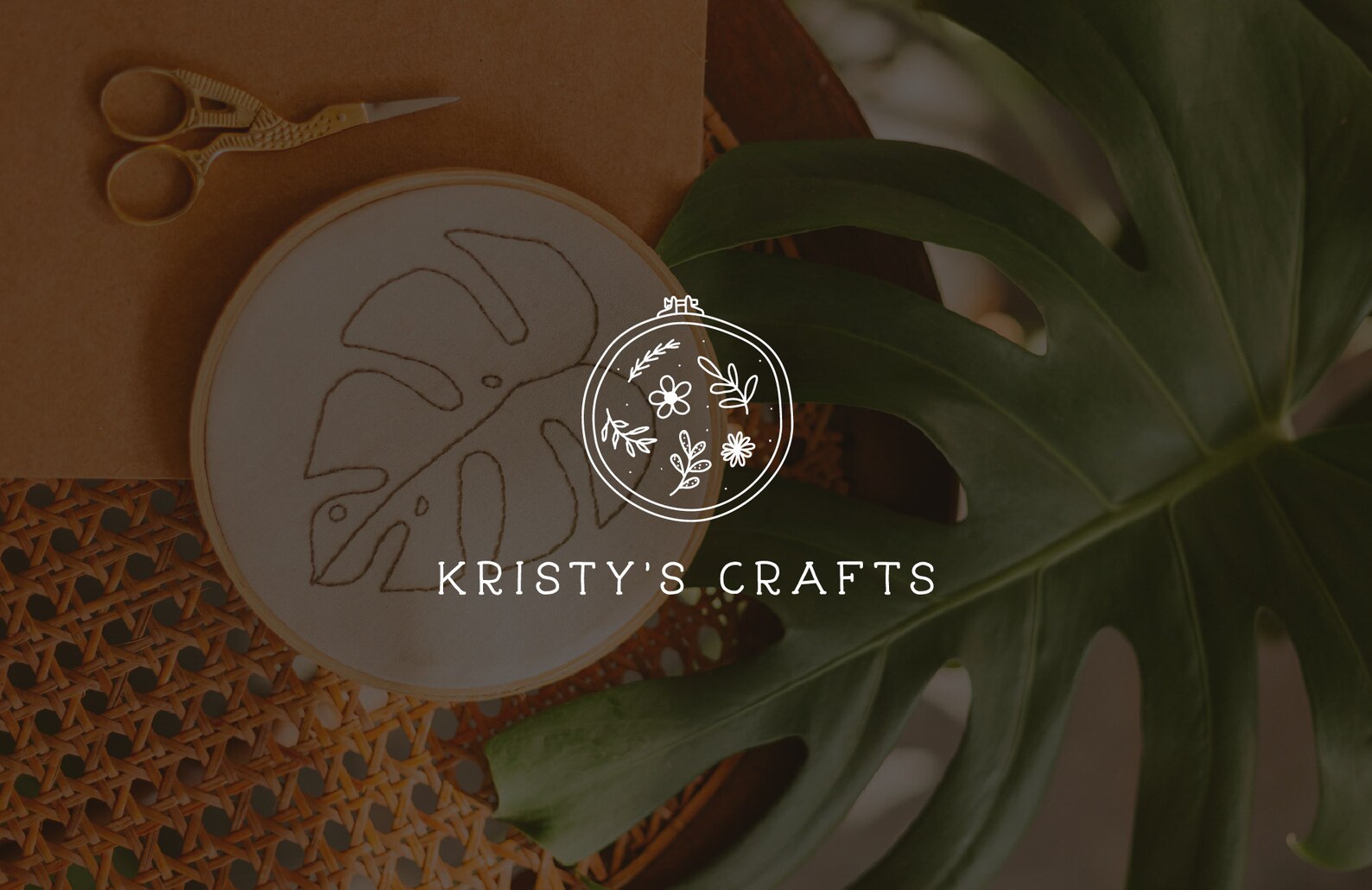 Embroidery Logo, Premade Logo Design, Crafting Logo, Craft Blog ...