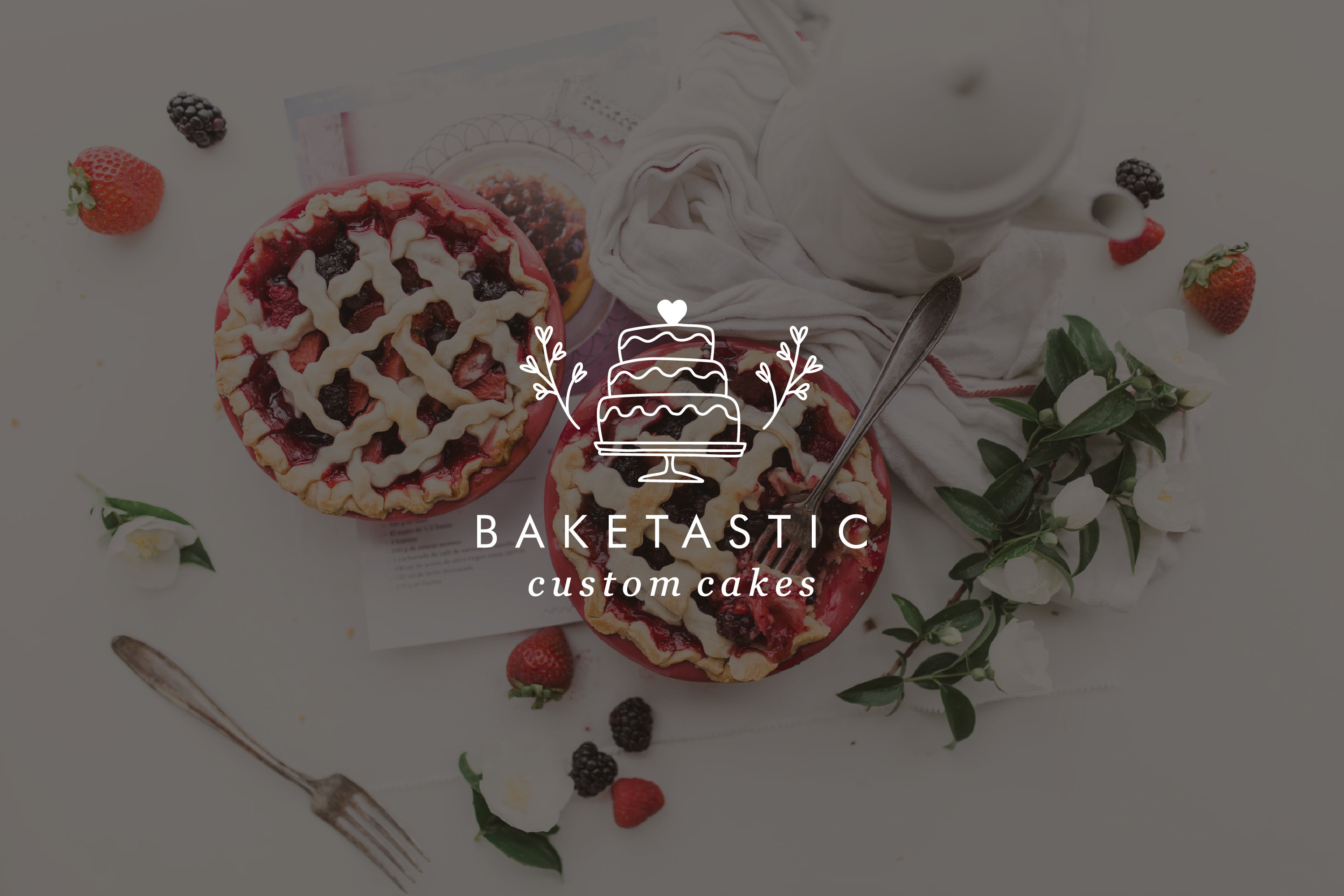 Cake Logo Premade Baking Logo Design Floral Business Bakery | Etsy