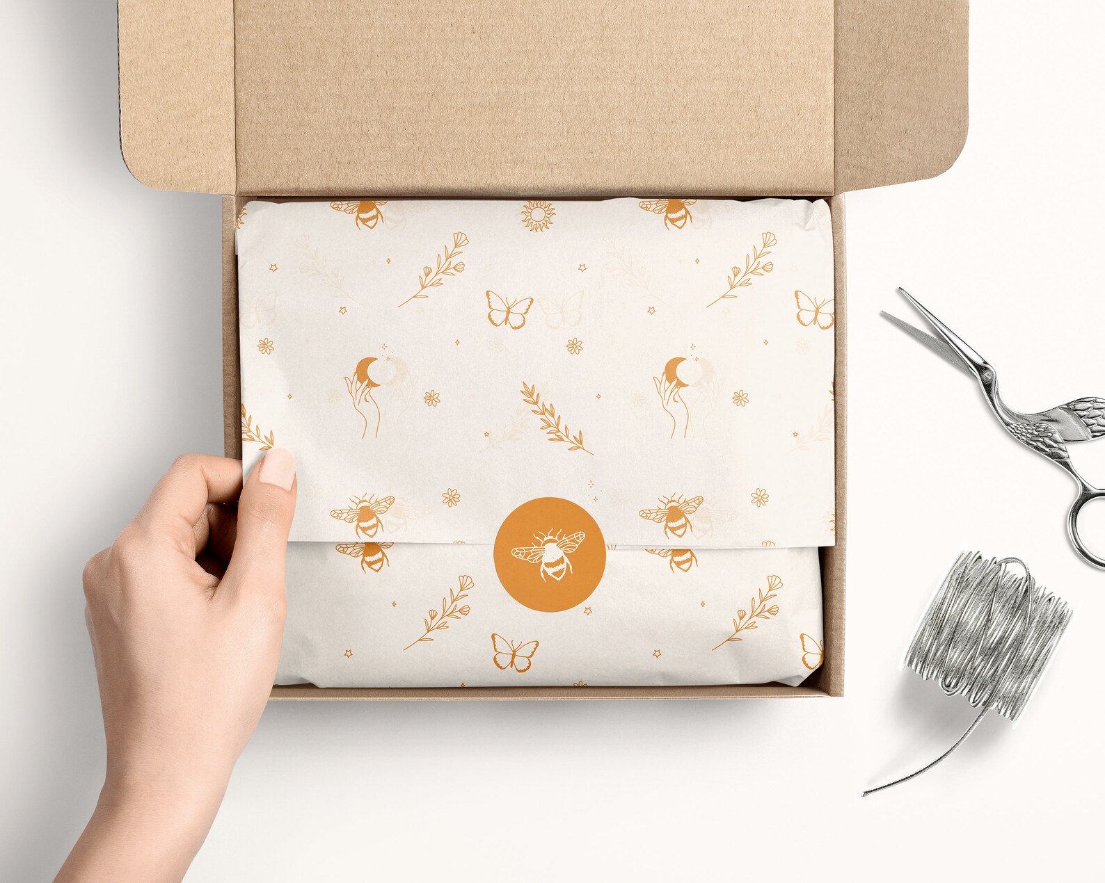 Digital Tissue Paper Design Branded Tissue Paper Product | Etsy