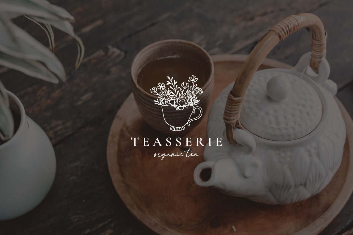 Tea Logo Design Premade Logo High Tea Logo Tea Leaves Logo - Etsy