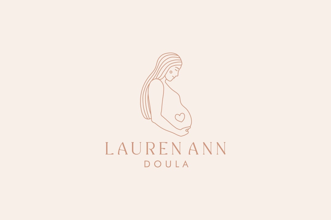 Midwife Logo, Premade Birth Doula Logo, Birthing Obgyn Logo, Pregnant ...