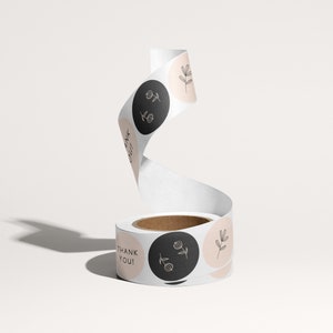 Branded Sticker Designs Thank You Sticker Digital Botanical - Etsy