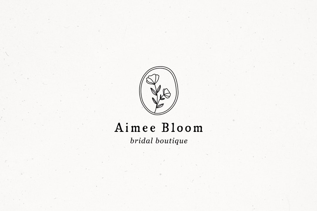Bridal Boutique Logo, Premade Logo Design, Floral Wedding Watermark ...