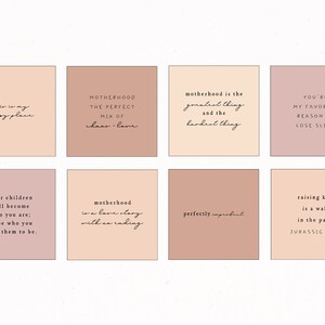 Motherhood Instagram Post Templates, Pink Mom Mother Posts for Insta ...