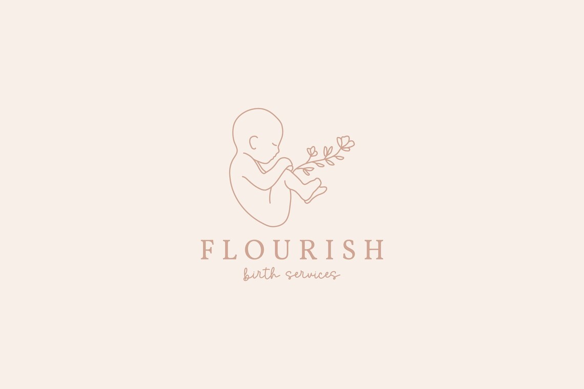 Birth Services Logo Doula Premade Logo Pregnancy Maternity - Etsy