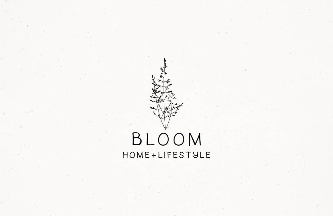 Lifestyle Flower Blog Premade Logo Creator Maker Natural Floral Small ...