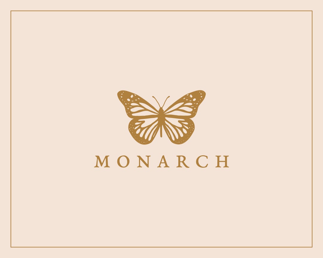 Butterfly Logo, Nature Logo, Monarch Logo, Wellness Logo, Branding Kit ...