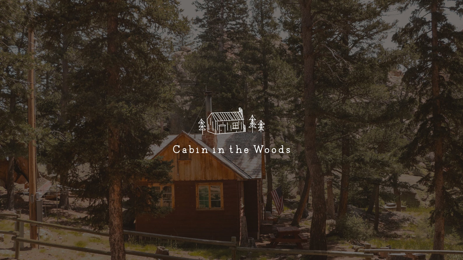 Premade Nature Logo Design Cabin in the Woods Illustration - Etsy