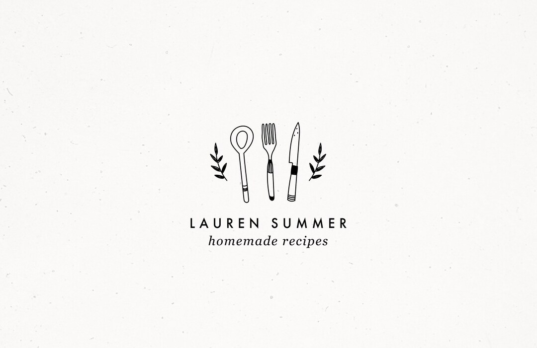 Cooking Baking Recipe Blog Premade Logo Design, Food Branding for ...
