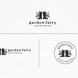 Premade Garden Logo Set Watermark Small Business Etsy Design | Etsy