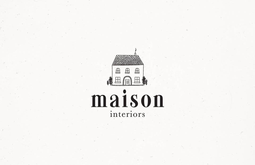 Home Brand Design Business Logo Interiors House Branding Pre Made Hand ...