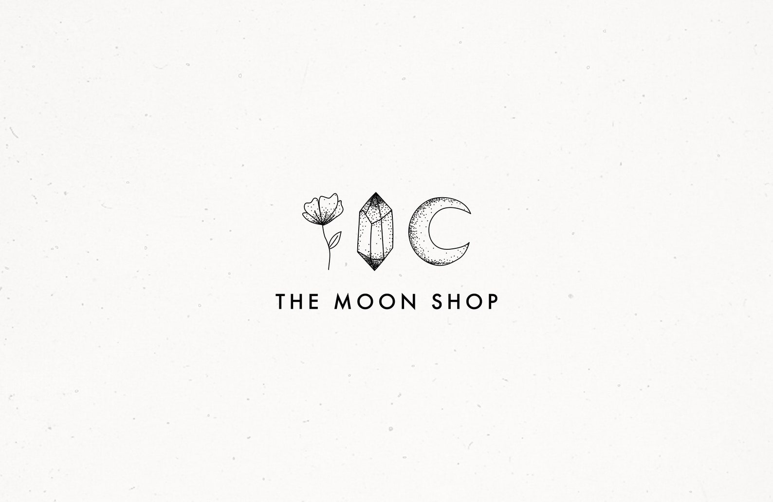 Moon Crystal Flower Premade Logo Design, Mystic Magic Feminine Moon ...