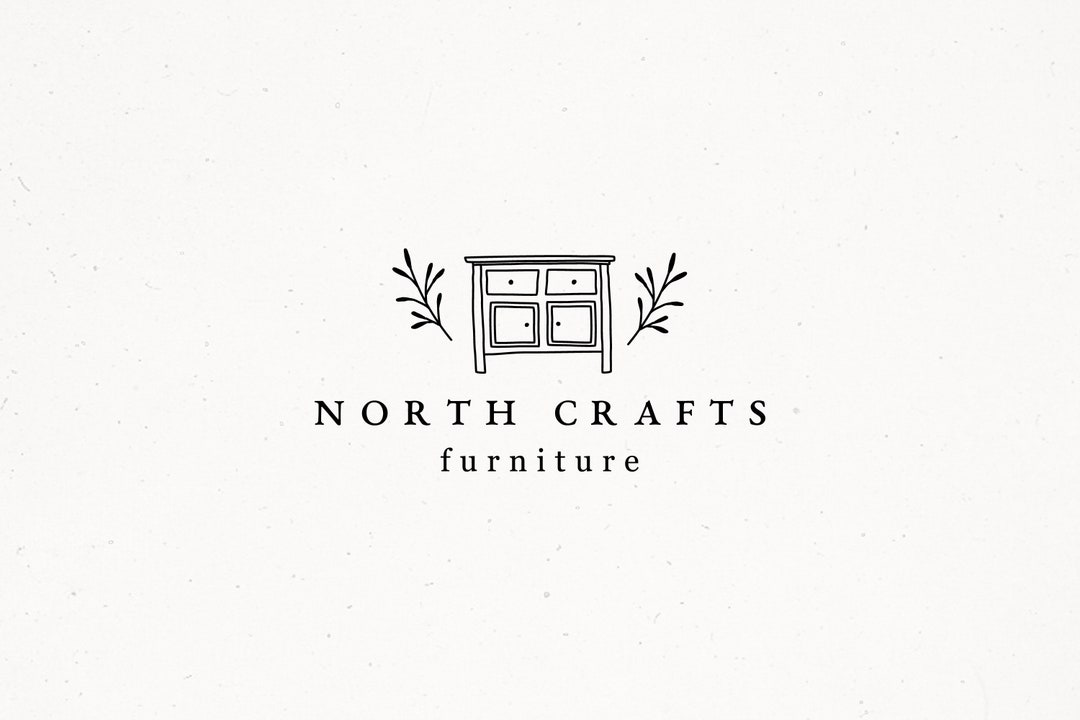 Hand Craft Logo, Premade Logo Design, Interior Hand Drawn Logo ...