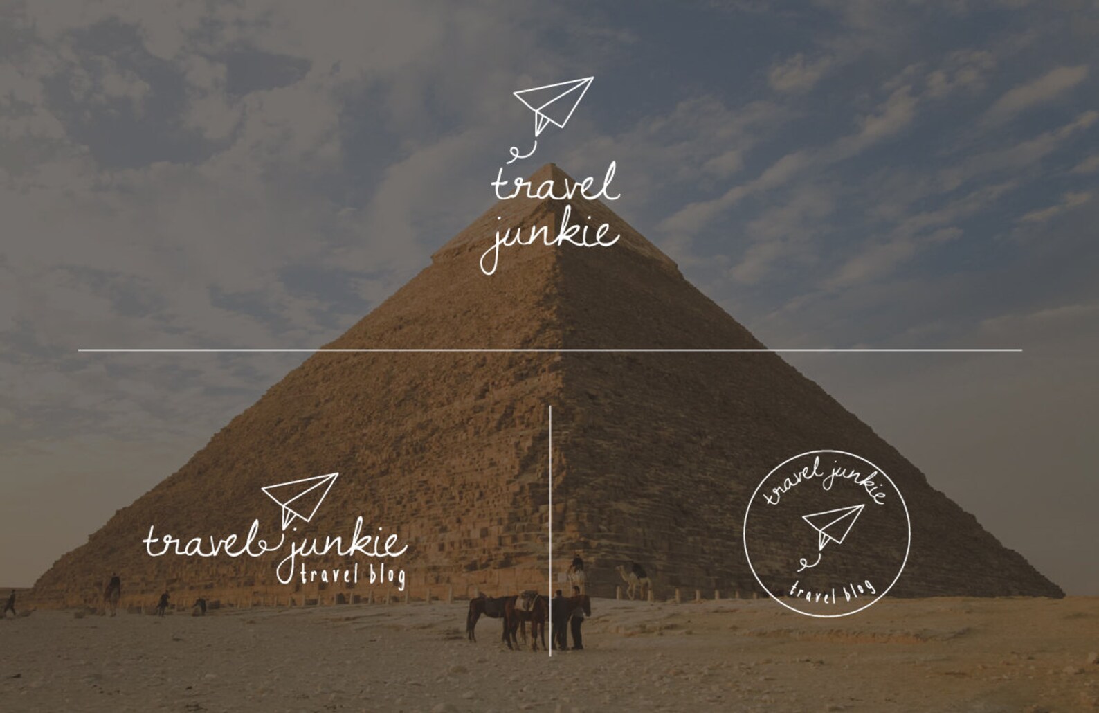 Travel Logo Set Branding Kit Design Premade Traveller Photography Blog ...