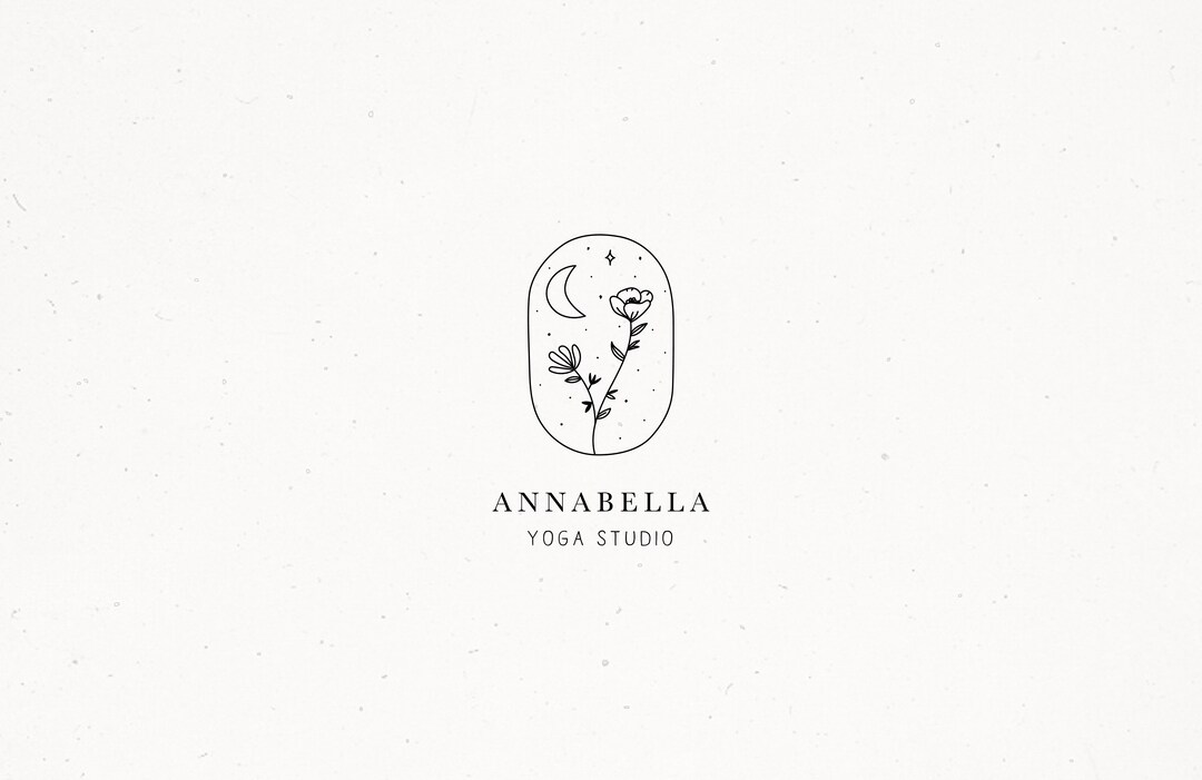 Premade Moon Logo Modern Branding Package, Small Business Boho Yoga ...