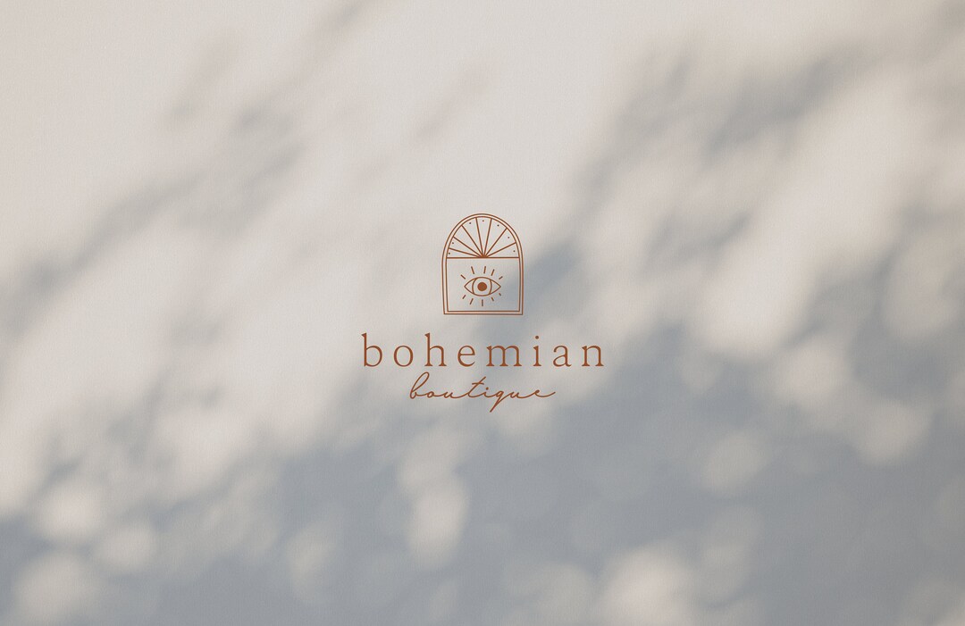 Premade Bohemian Logo Design, Custom Boho Branding Ready to Go, Premade ...