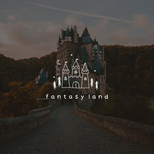 Fantasy Logo, Premade Logo Design, Magic Logo Stamp, Magical Castle ...